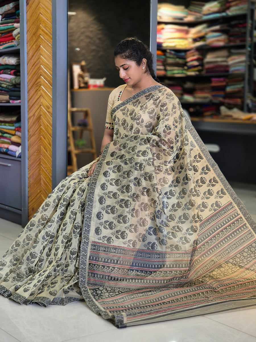Floral Printed Supernet Kota Saree | SUM123