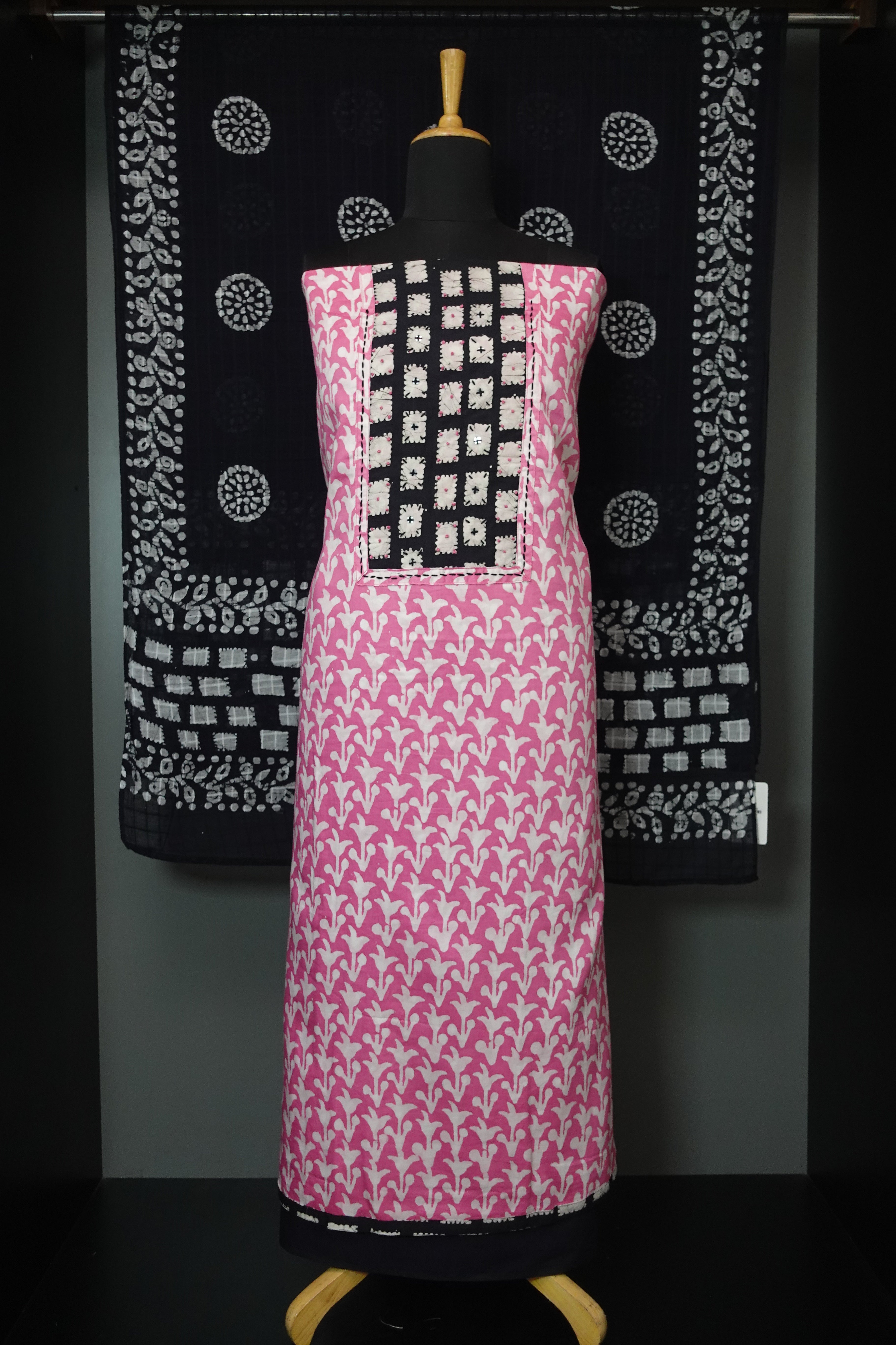 Batik Printed Pattern Jamun Cotton Salwar Set | SW1960 – Aham Designer ...