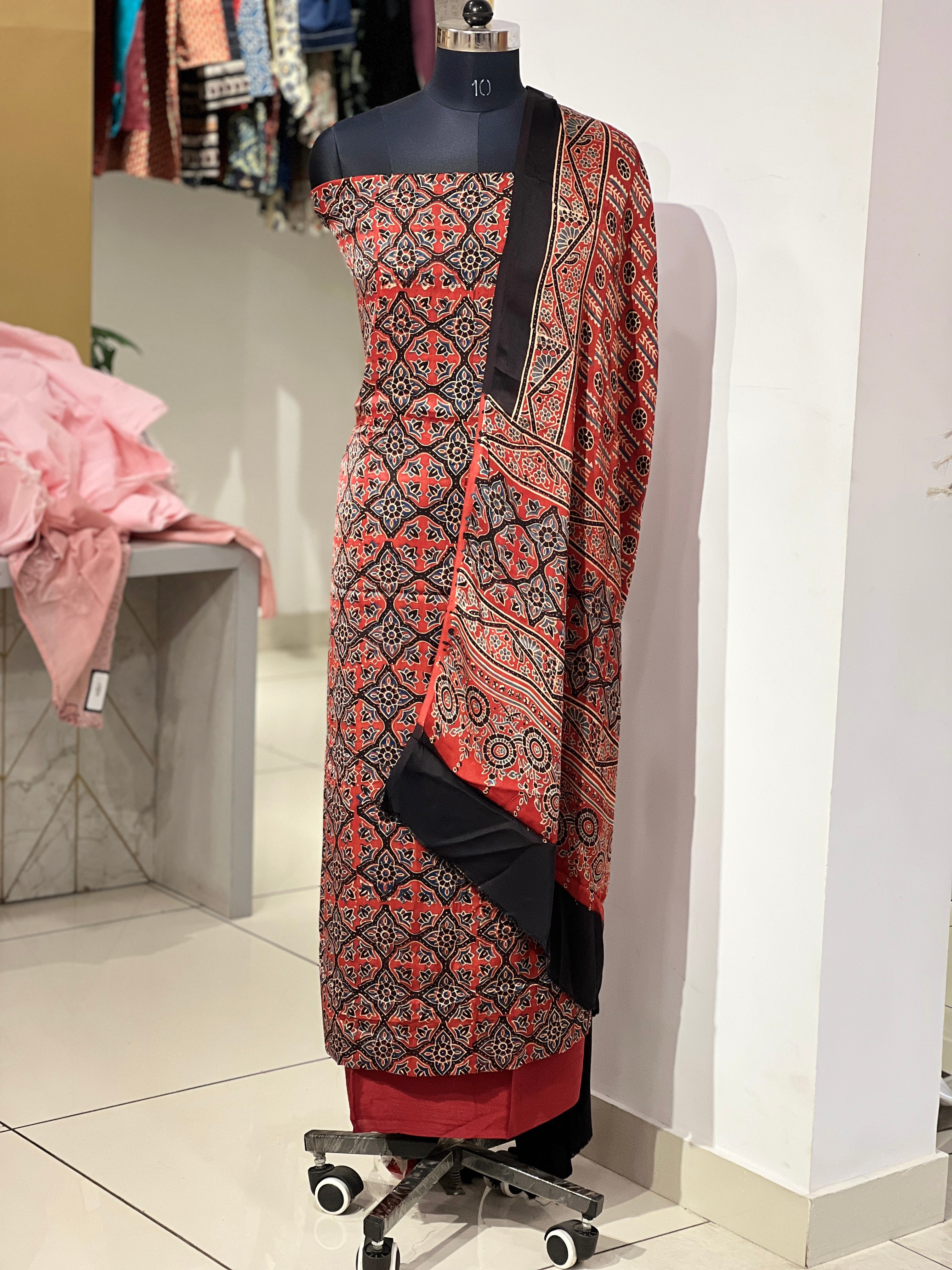 Hand Block Printed Modal Salwar Set | JT106 – Aham Designer Boutique