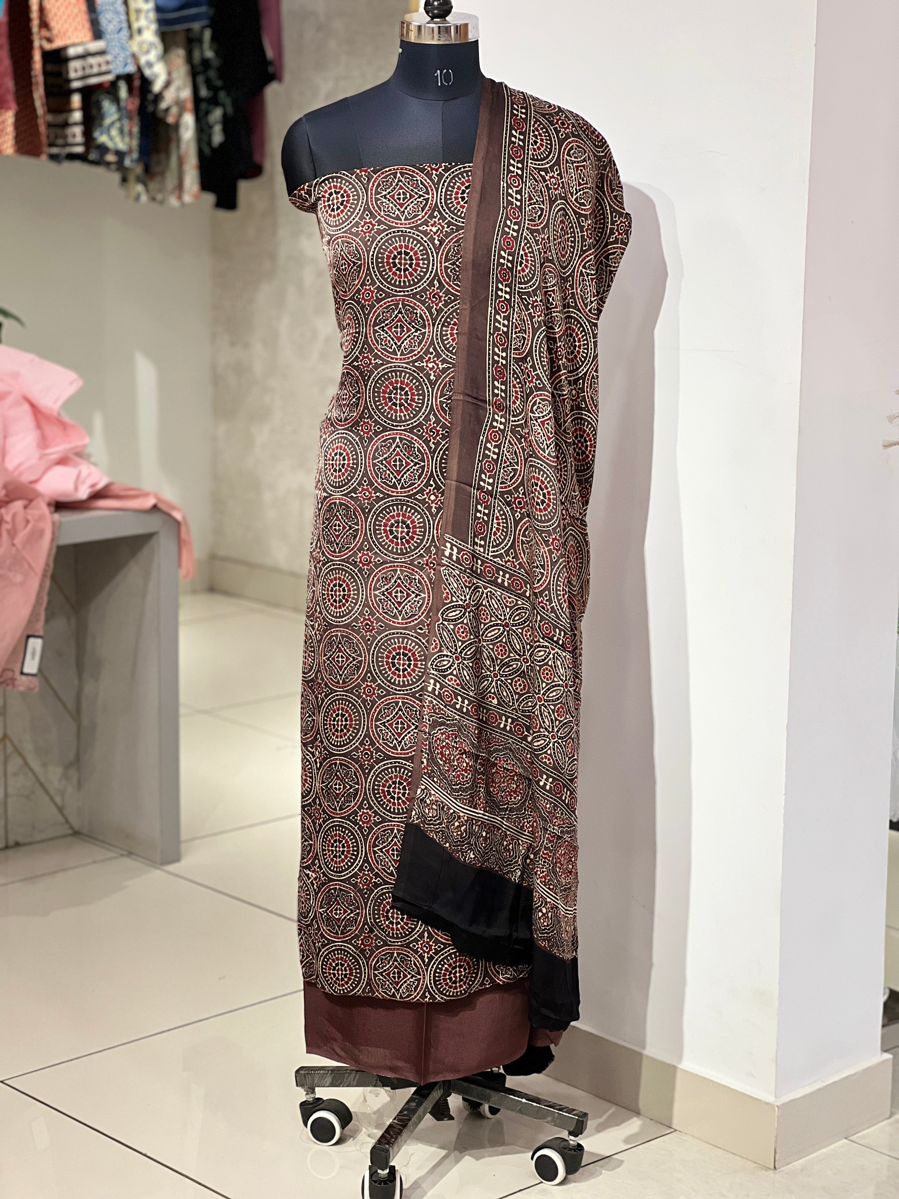 Hand Block Printed Modal Salwar Set | JT101 – Aham Designer Boutique