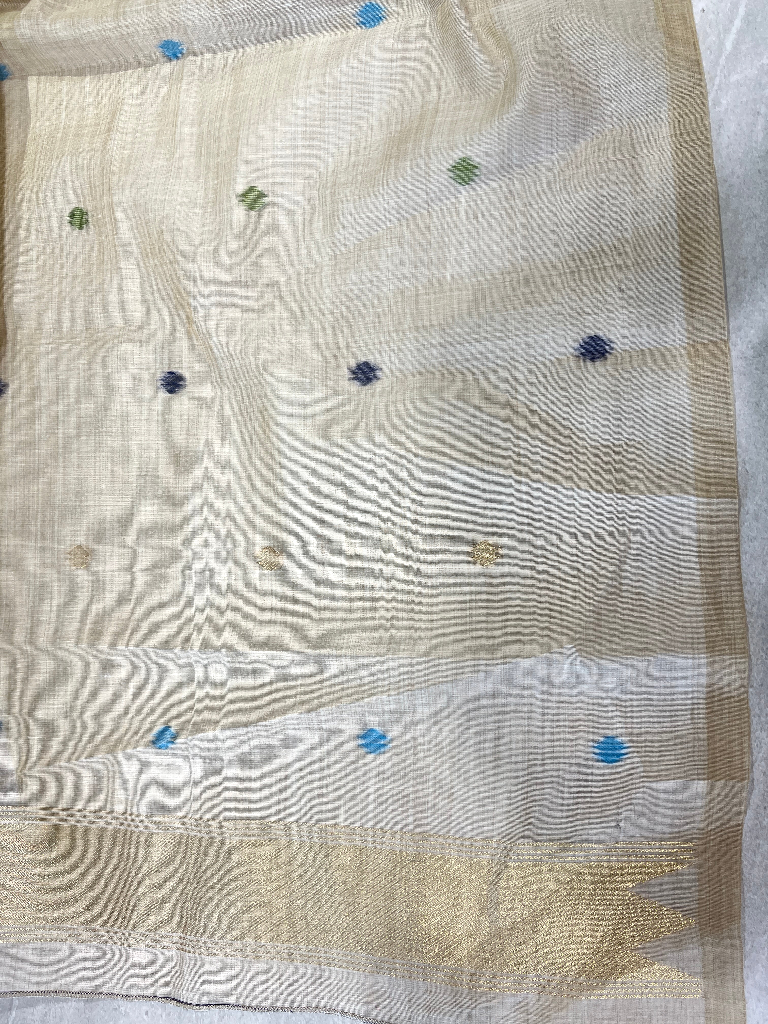 Floral Jamdani Weaving Pattern Chanderi Finish Saree | GMS186 – Aham ...