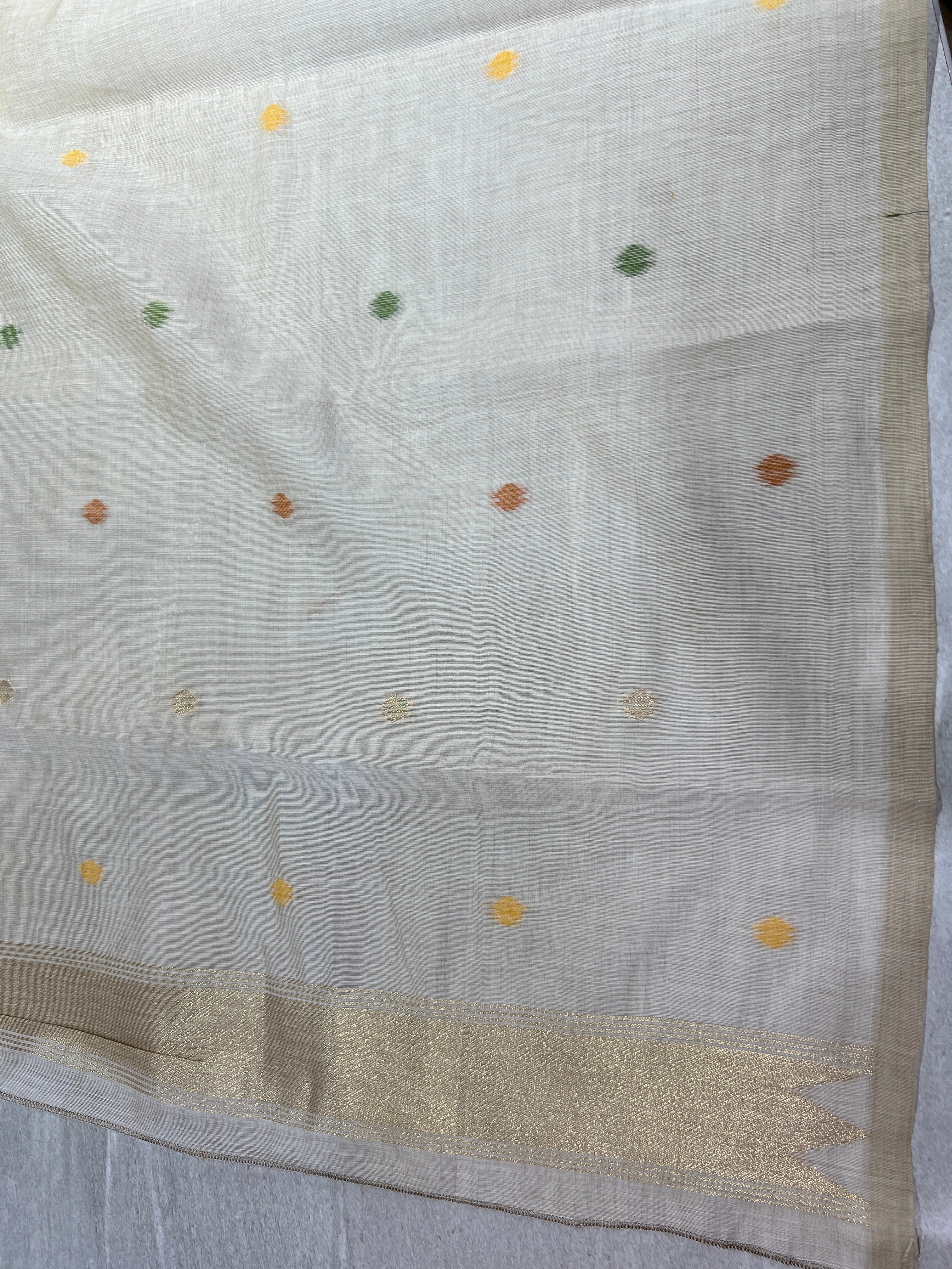 Floral Jamdani Weaving Pattern Chanderi Finish Saree | GMS187 – Aham ...