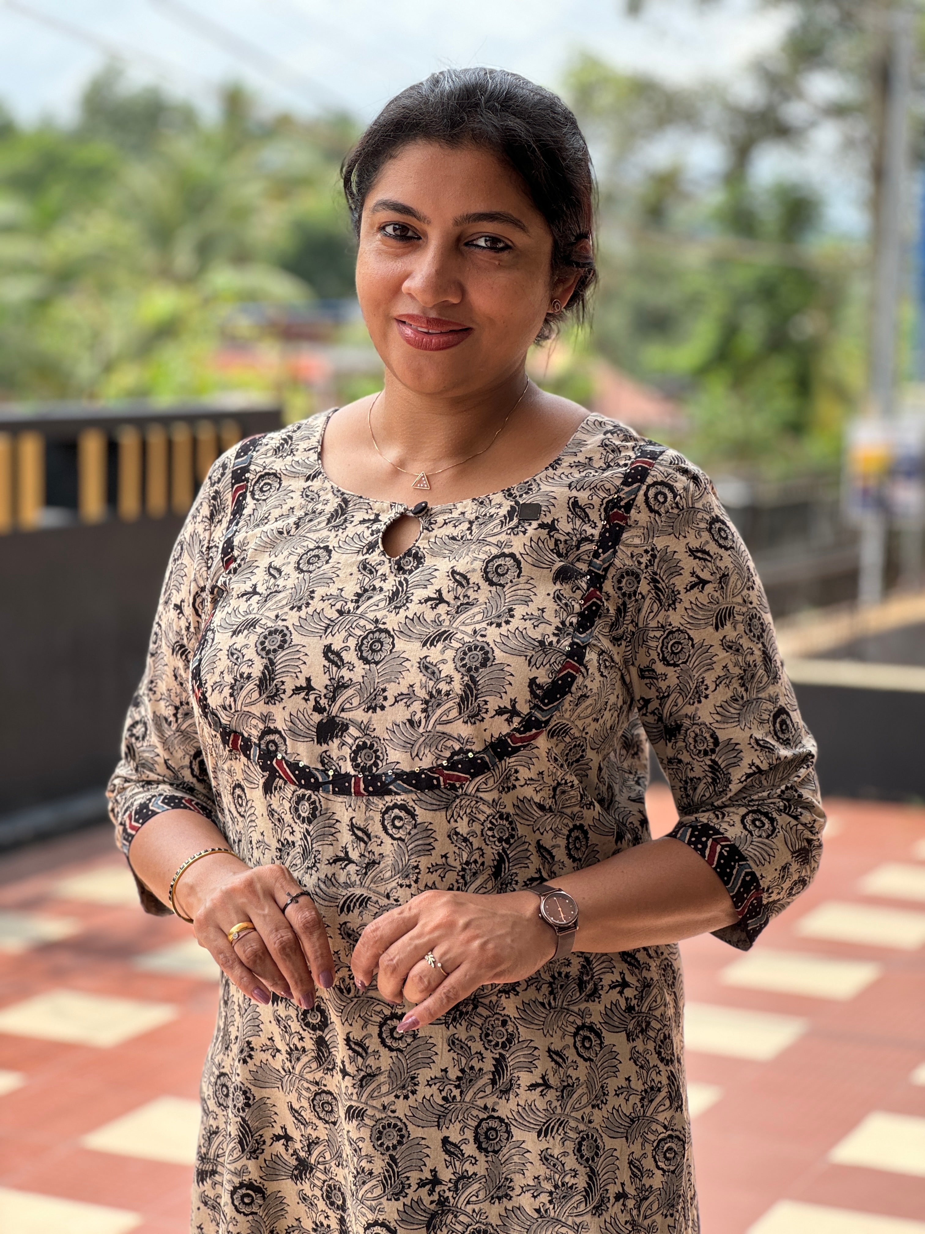 Printed Bangru Cotton Kurta | DN567 – Aham Designer Boutique