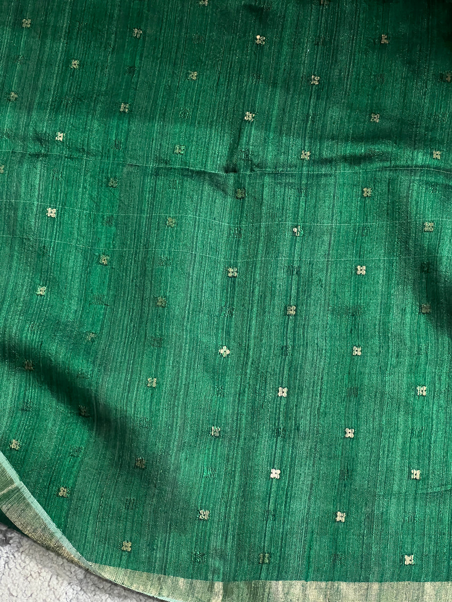 Sequence Weaved Geecha-Matka Tussar Saree | RGD673