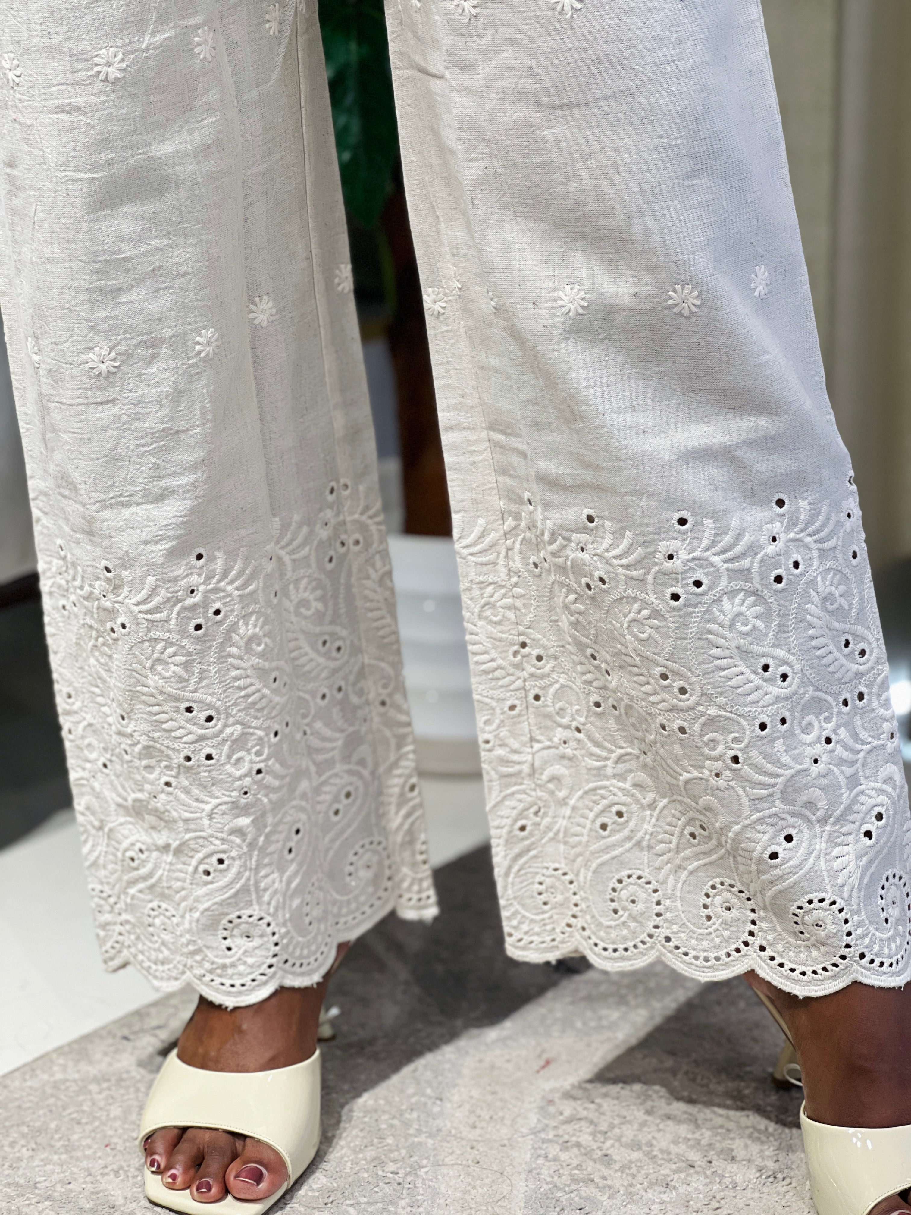 Hakoba Pattern Kora Cotton Bottom | PGI305 – Aham Designer Boutique