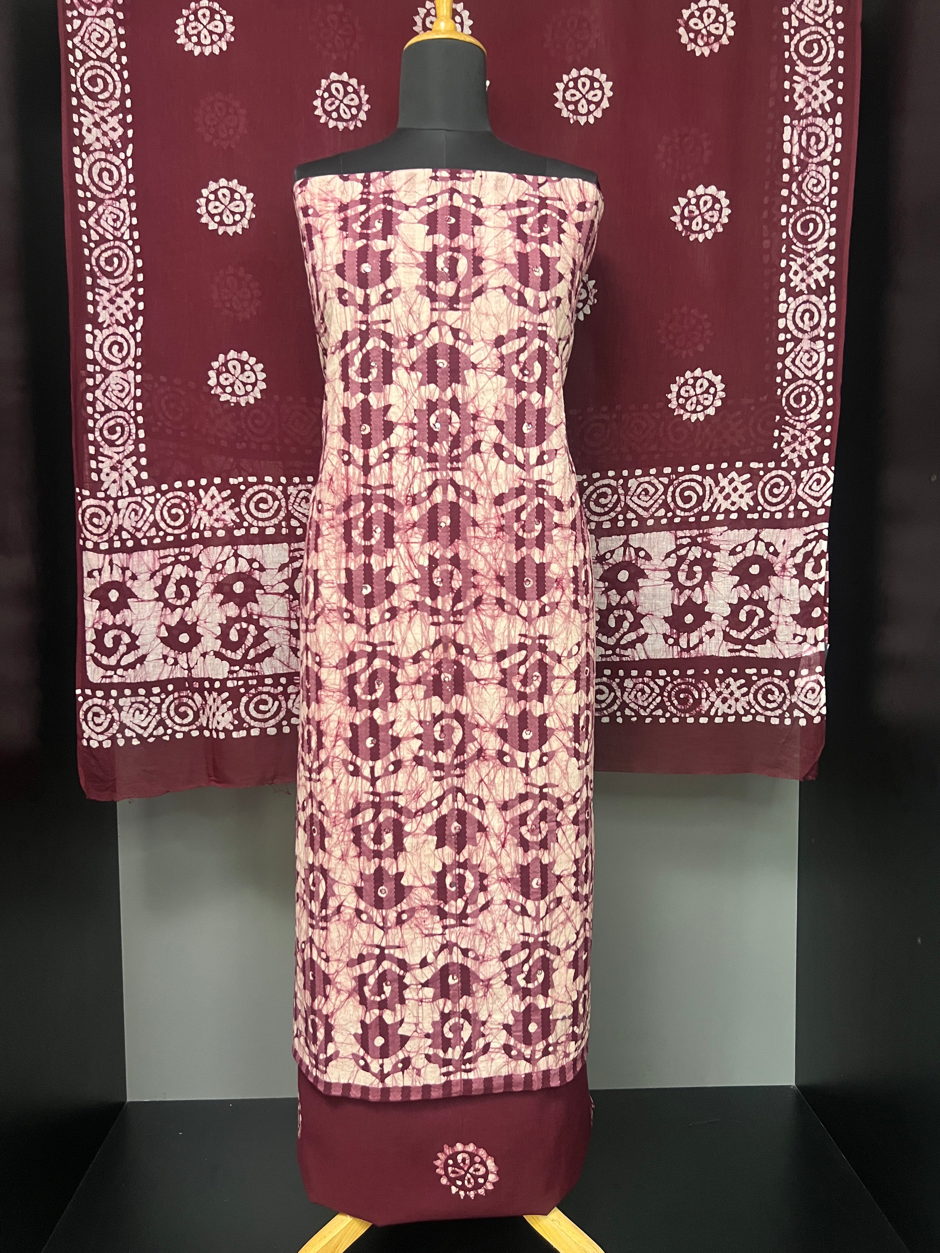 Batik Printed Cotton Salwar Set | MT147 – Aham Designer Boutique