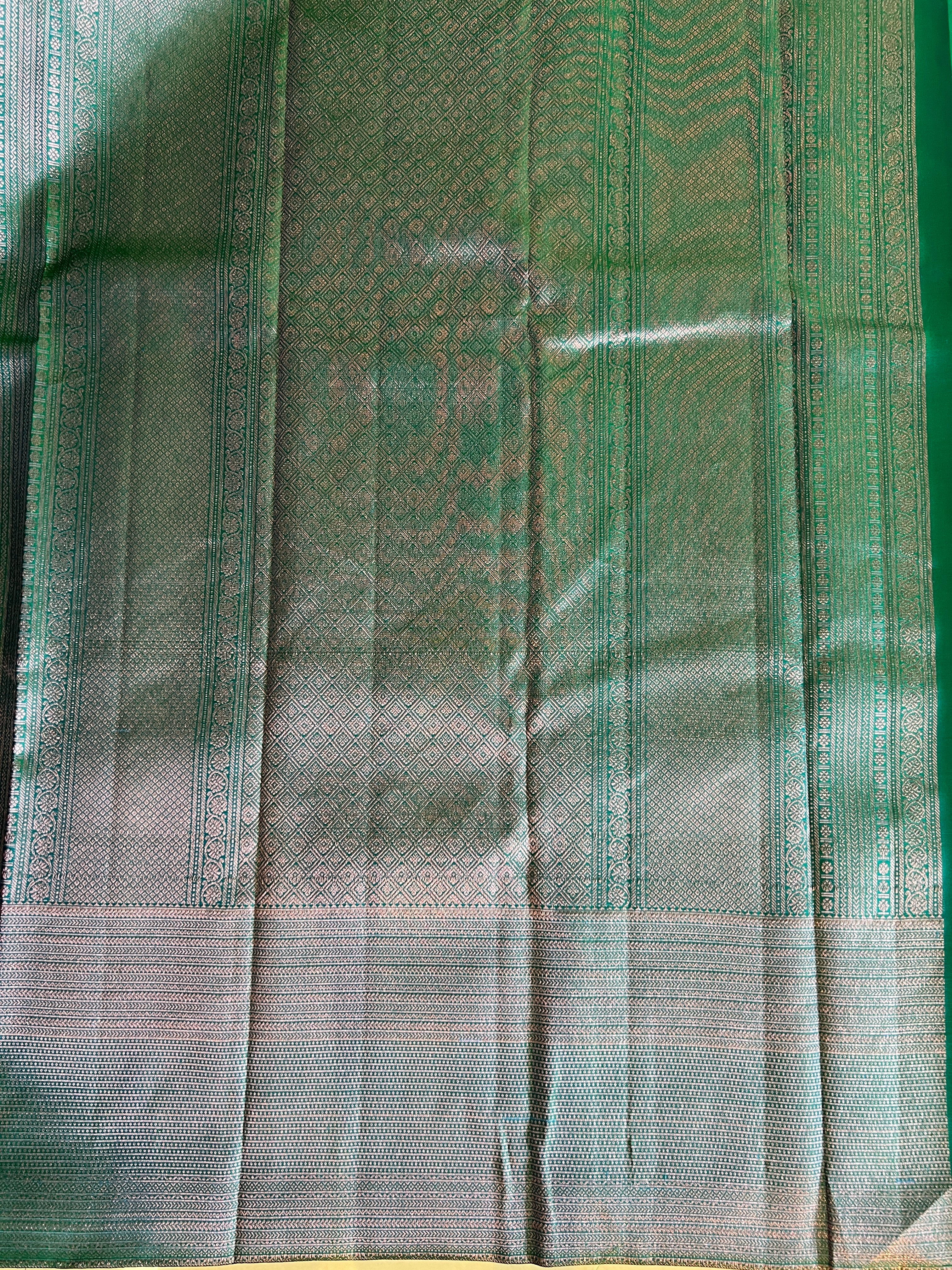 Meenakari Weaving Pattern Kanchipuram Saree | BAS111 – Aham Designer ...