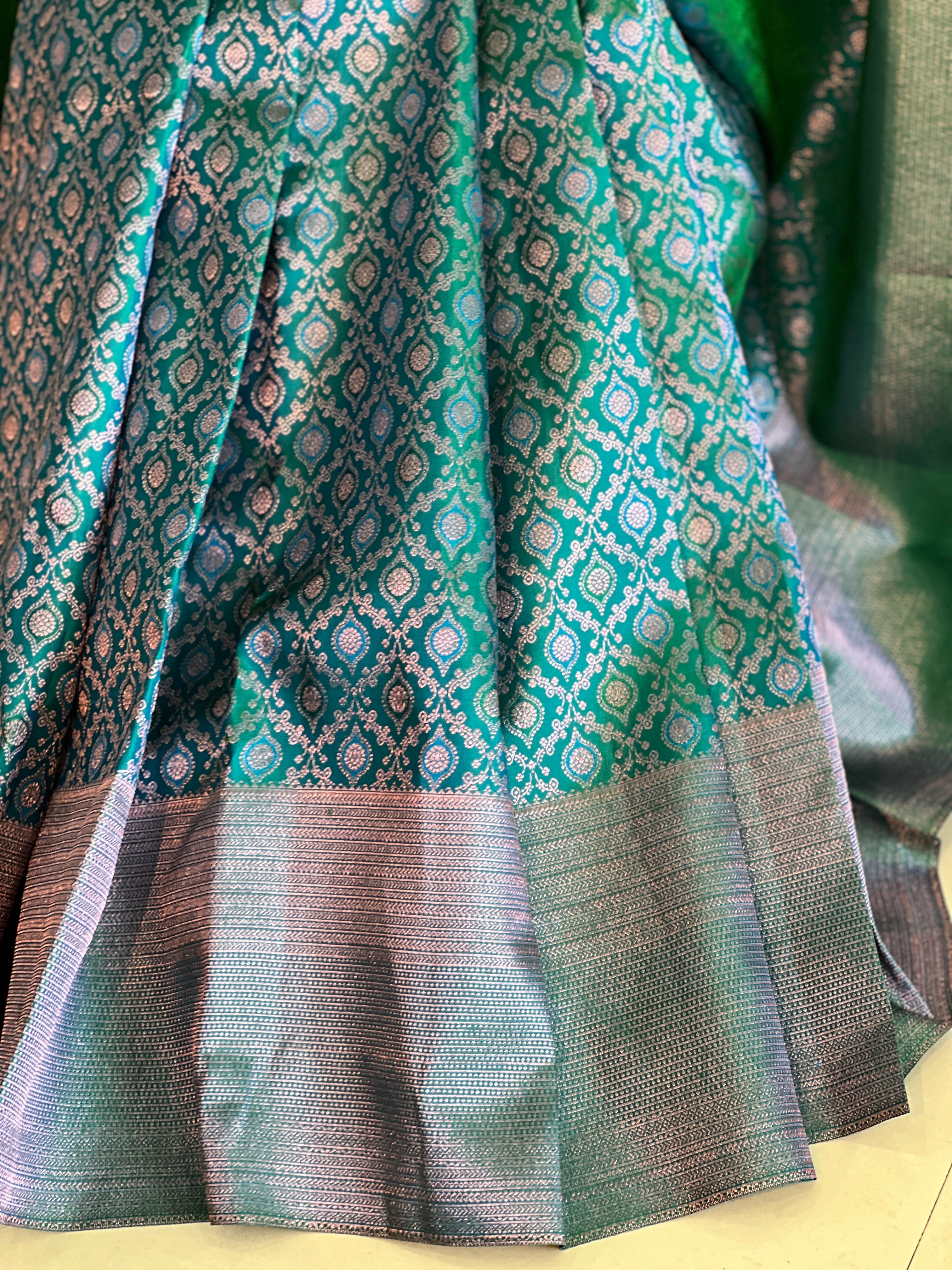 Meenakari Weaving Pattern Kanchipuram Saree | BAS111 – Aham Designer ...