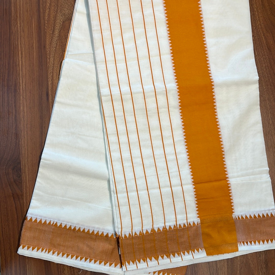 Jacquard Weaving Border Kerala Cotton Saree | KL281